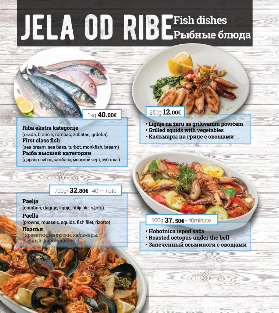 Meni - Restoran Apetit